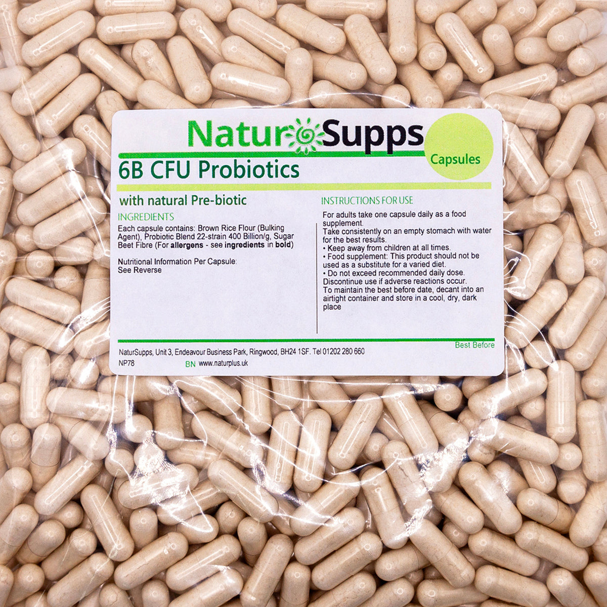 Multi-Strain Probiotic 6 Billion Complex with Prebiotic — NaturSupps