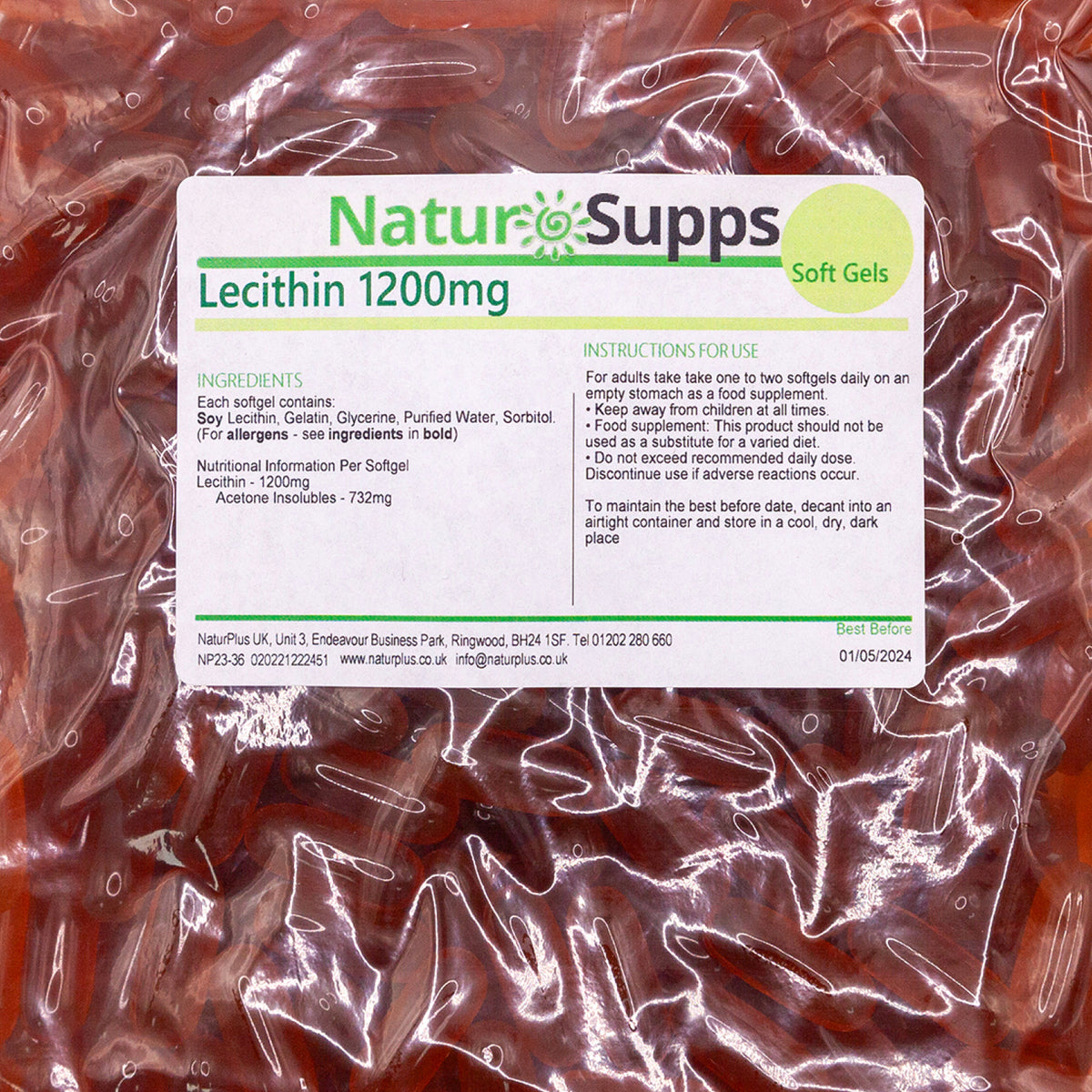 Lecithin 1200mg Capsules, High Absorbtion Soya Lecithin Softgels Suppl ...