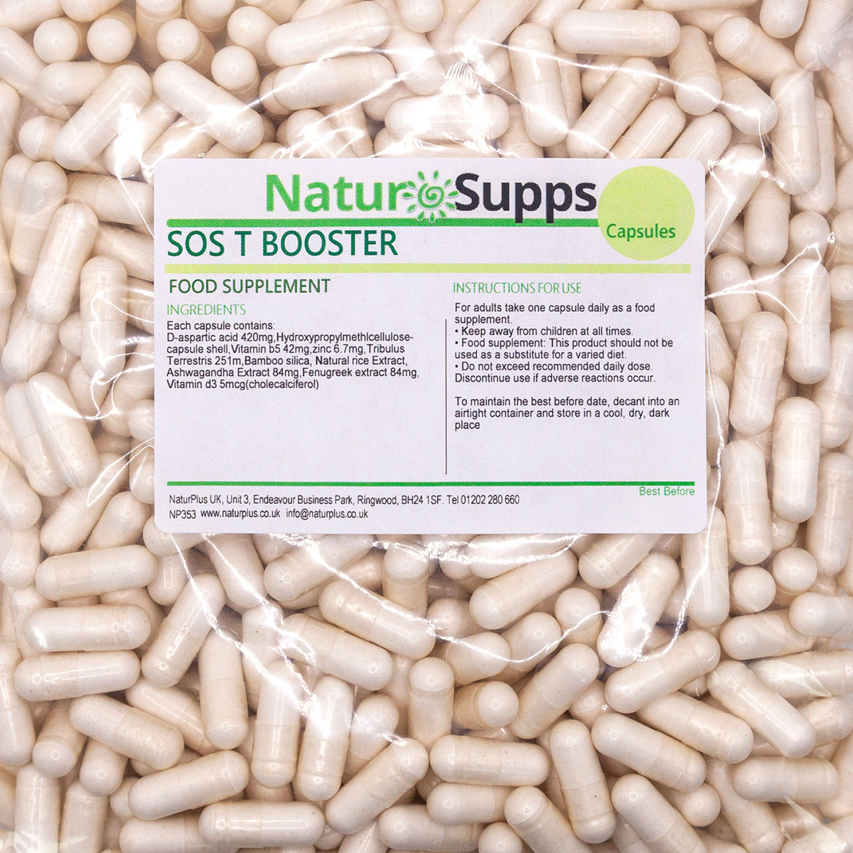 SOS T Booster Vegetarian & Vegan capsules — NaturSupps