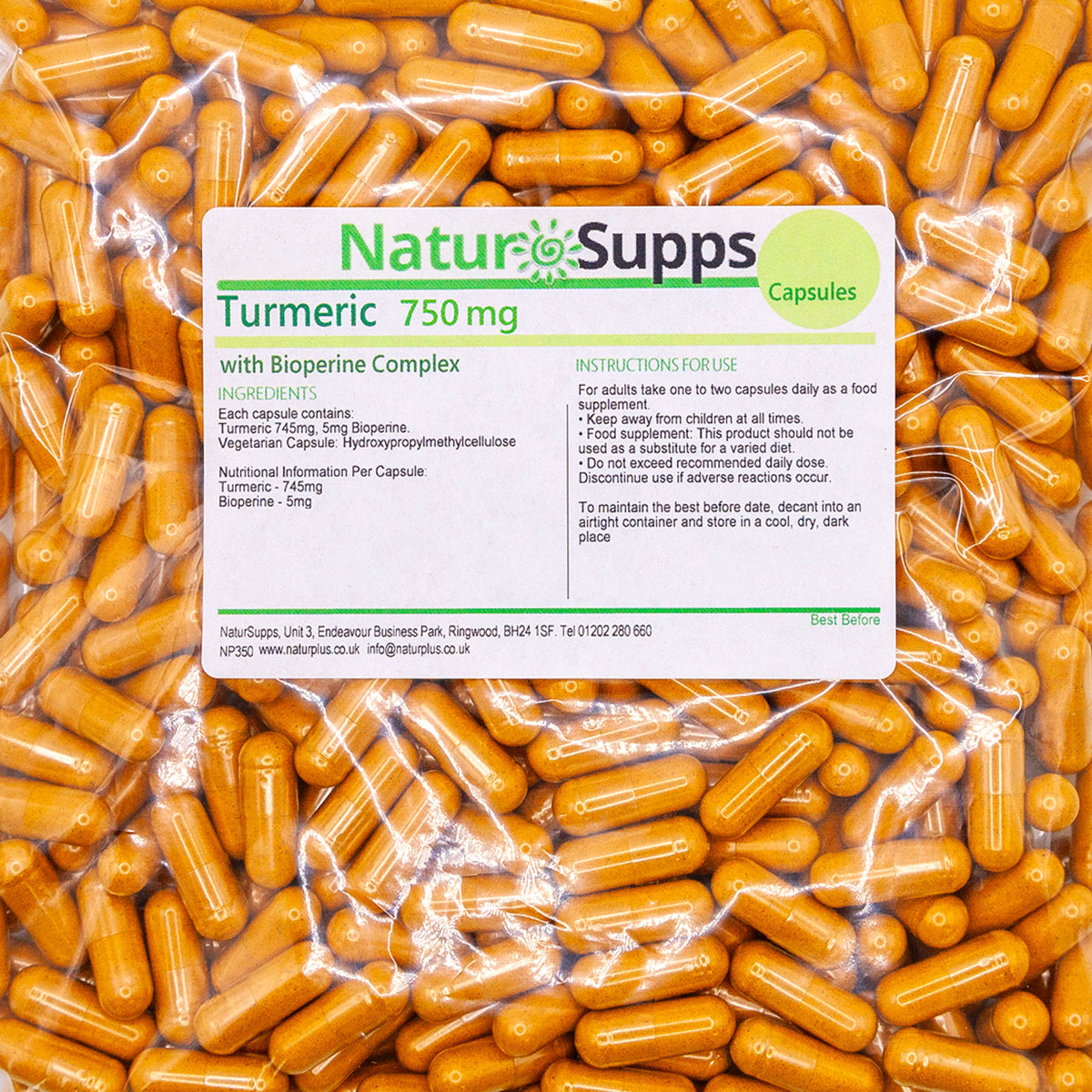 Turmeric Curcumin with BioPerine Black Pepper Extract Complex, Vegetar ...